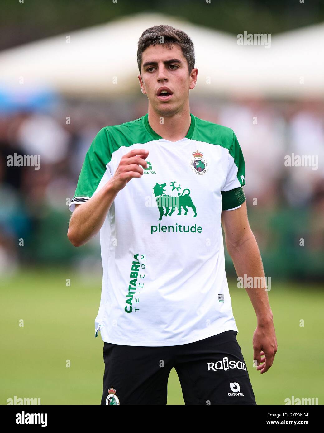 Inigo Sainz-Maza of Real Racing Club looks on during the friendly match ...