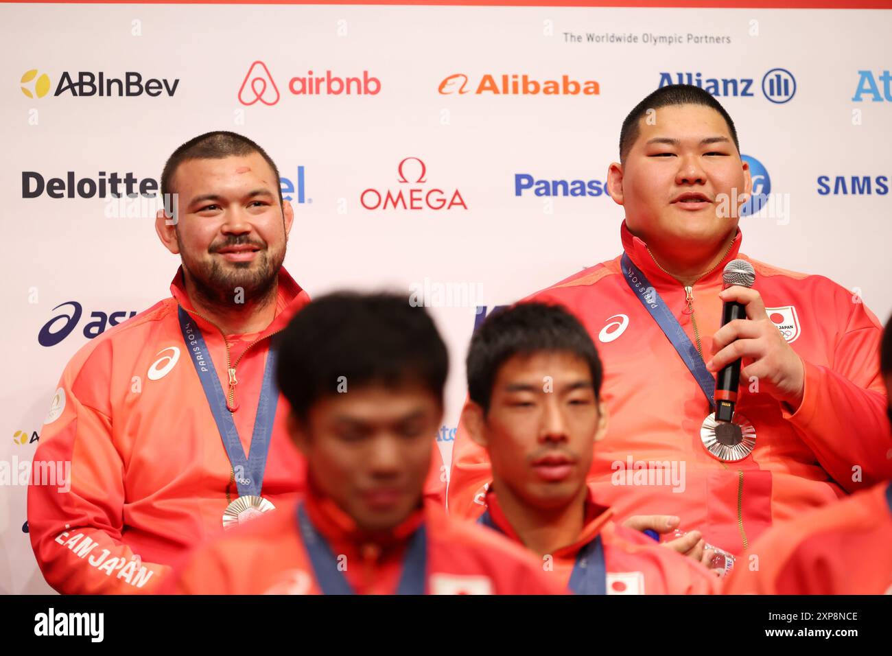 Paris, France. 4th Aug, 2024. (Lto R) Aaron Phillip Wolf, Tatsuru Saito ...