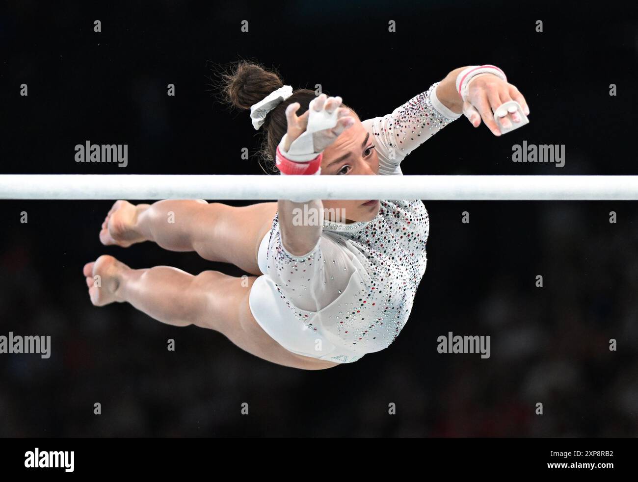Paris, France. 4th Aug, 2024. Kaylia Nemour of Algeria competes during ...