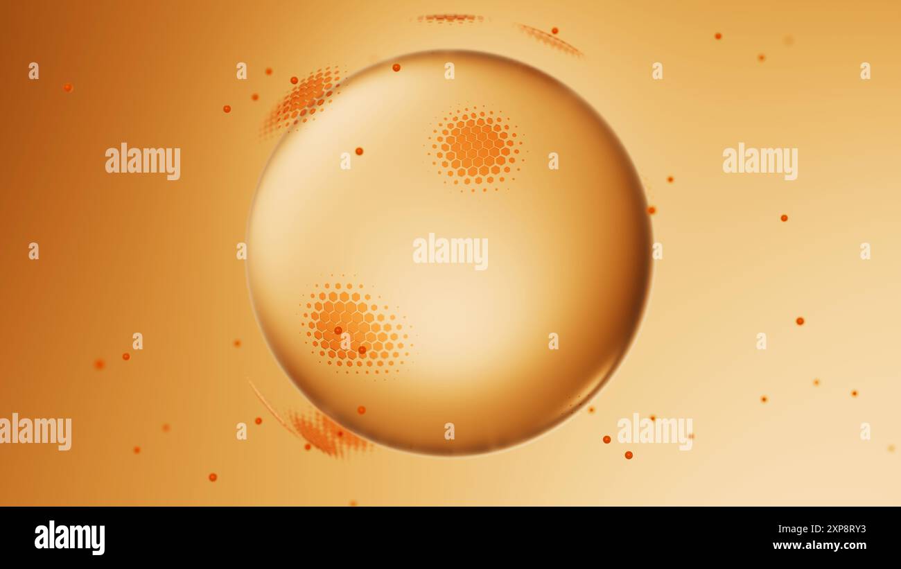 Cyber shield protection from infection. Orange power field concept ...