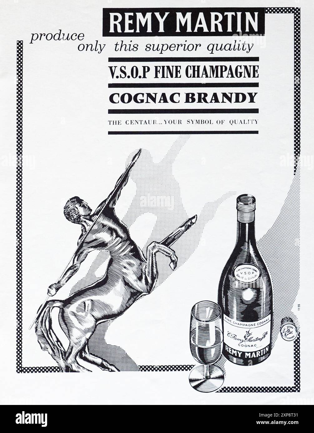 A classic 1965 vintage advertisement showcases Remy Martin VSOP Cognac ...