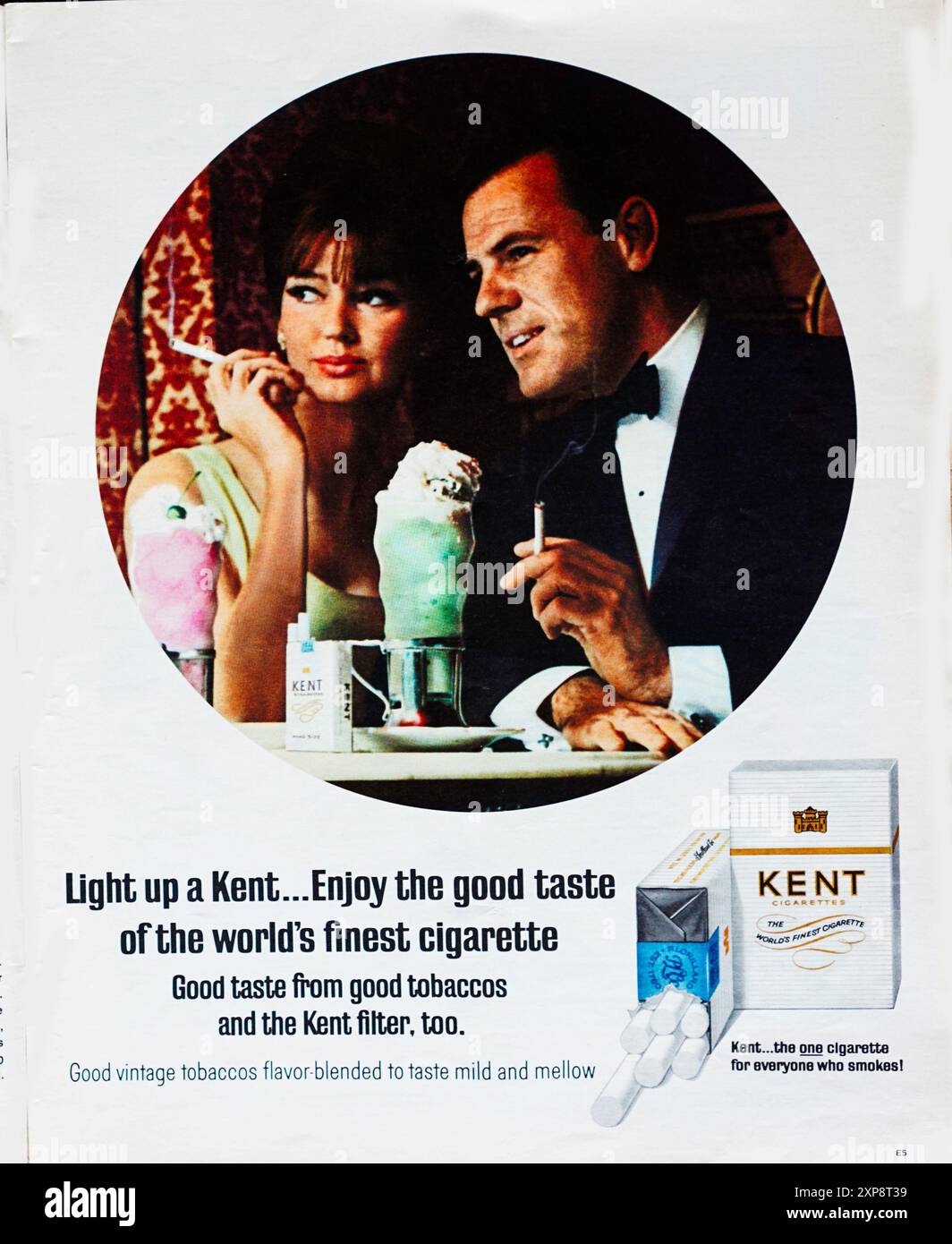 Vintage 1965 advertisement for Kent Cigarettes showing an elegant ...