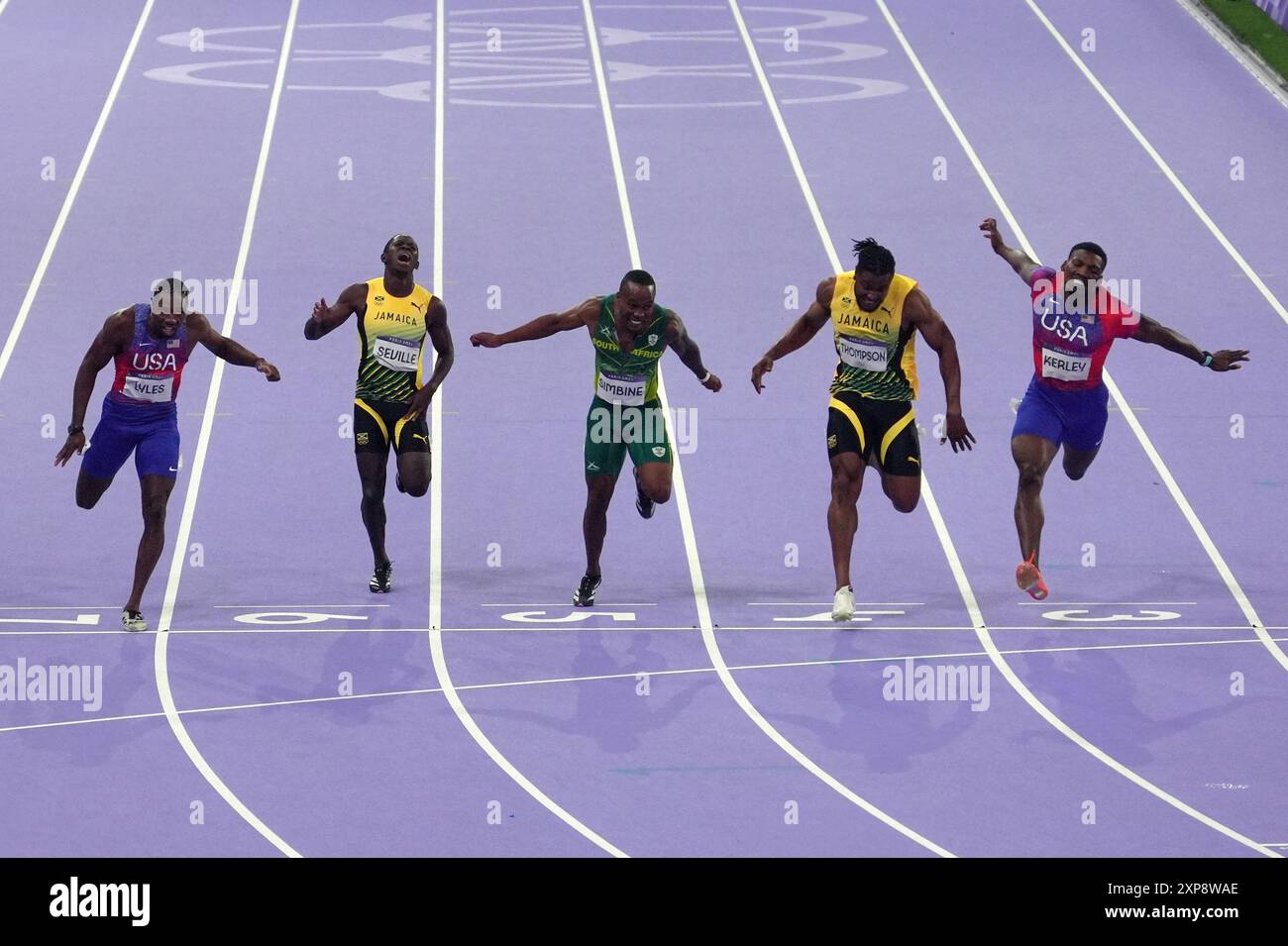 Parigi, France. 04th Aug, 2024. Men's 100 meters Final of athletics at ...