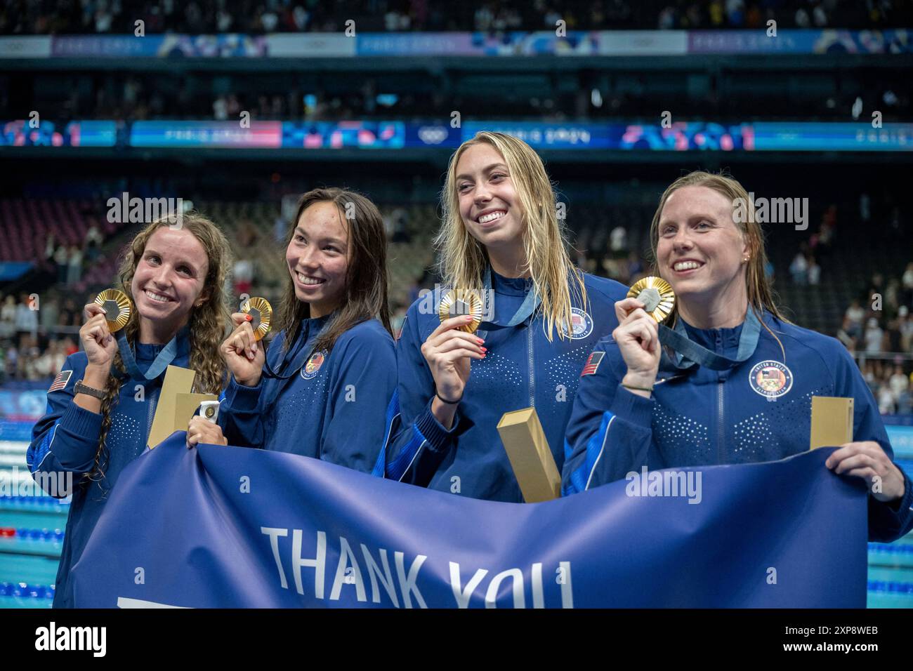 Paris, France. 04th Aug, 2024. Gold medallists team USA, US' Regan ...