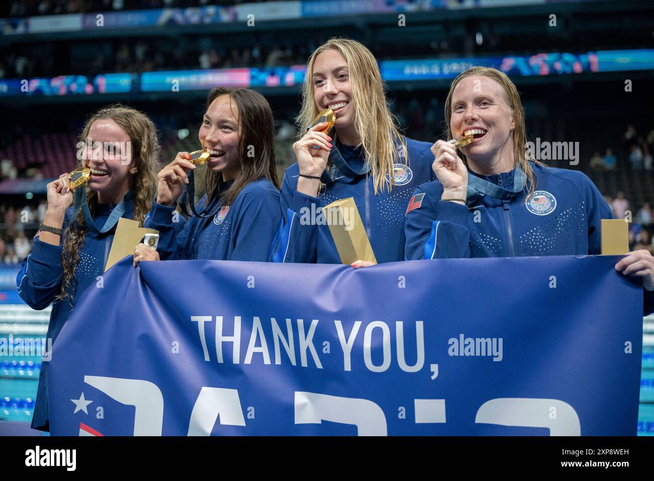 Paris, France. 04th Aug, 2024. Gold medallists team USA, US' Regan ...
