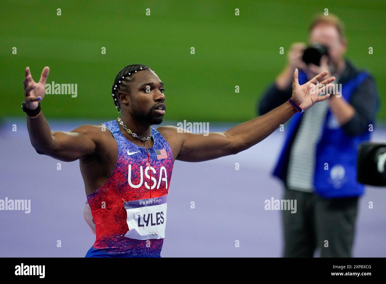 Noah lyles medal hi-res stock photography and images - Alamy