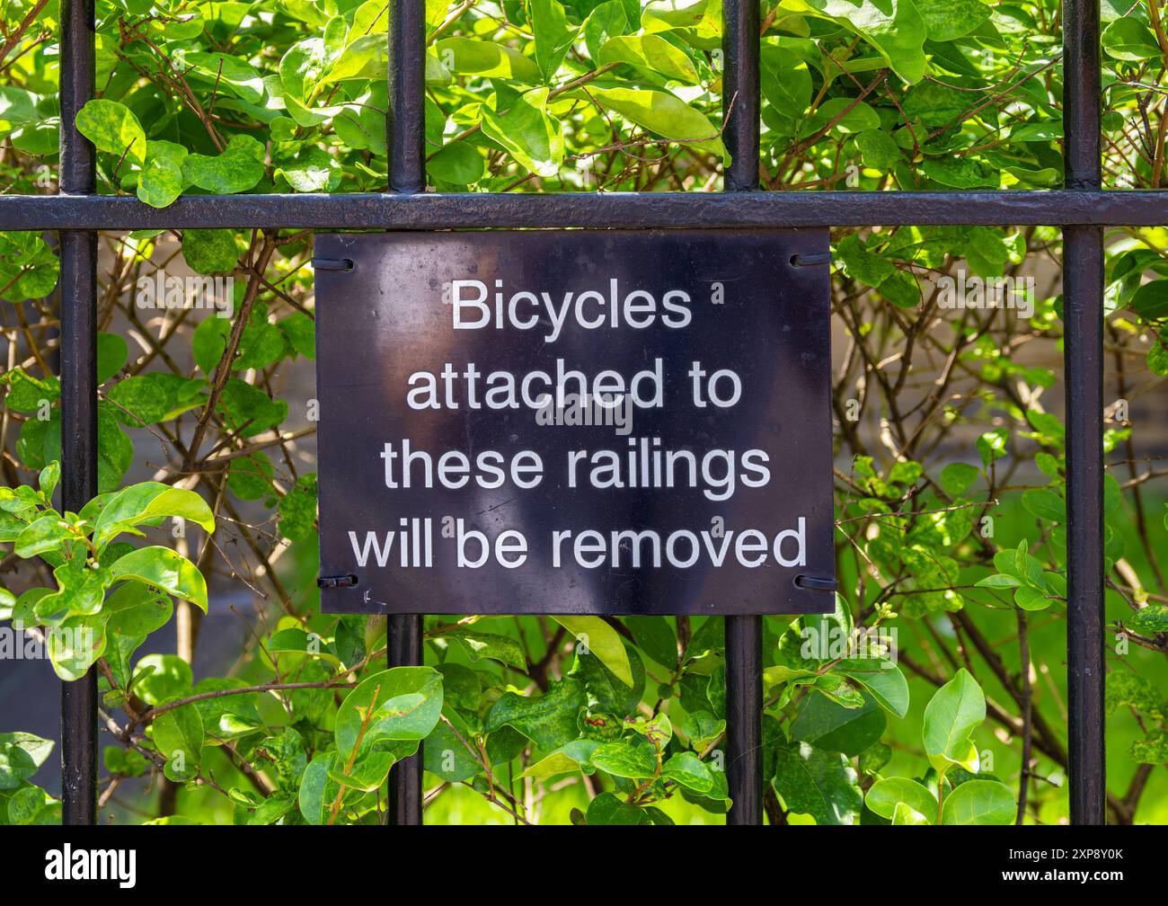 Warning sign bicycles will removed hi-res stock photography and images ...