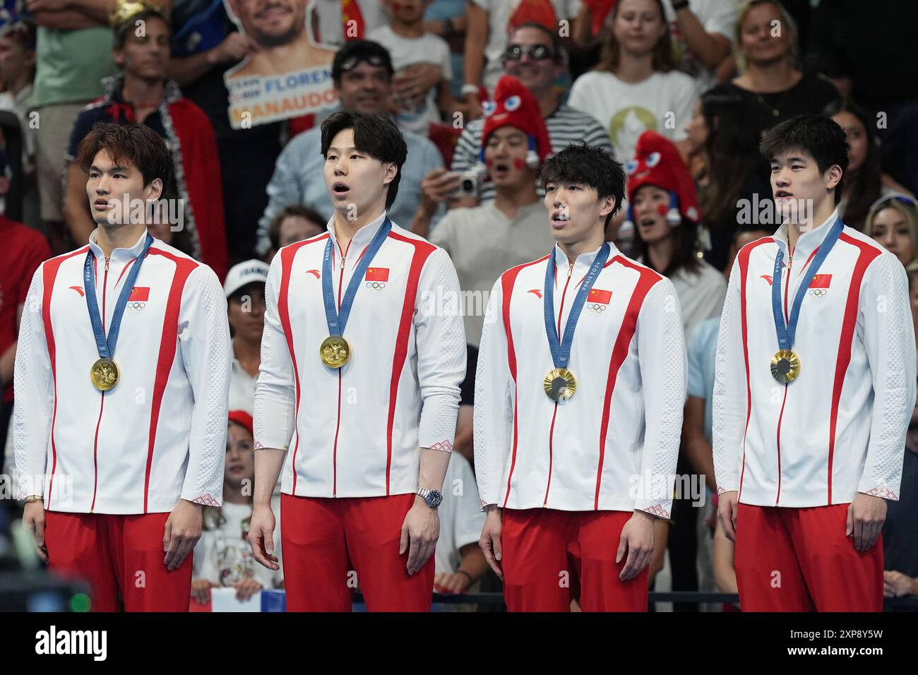 Paris, France. 04th Aug, 2024. Olympics, Paris 2024, swimming, women, 4 ...