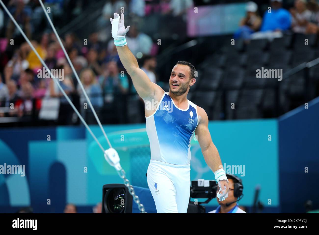 Paris, France. 4th Aug, 2024. Samir Ait SaidA (FRA) Gymnastics - Artistic : Men's Rings Final ...