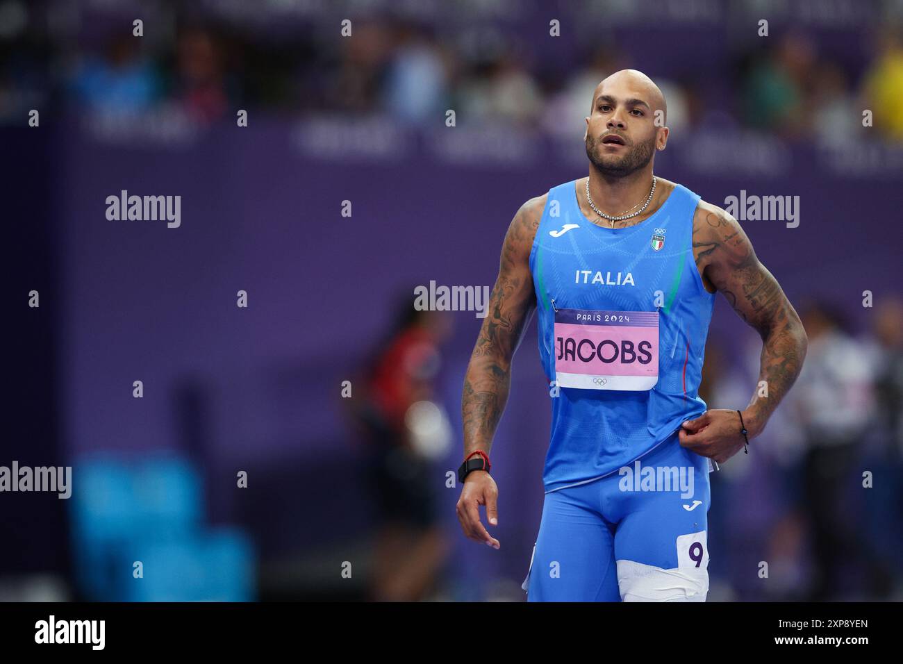 PARIS, FRANCE. 4th Aug, 2024. Lamont Marcell Jacobs of Team Italy ...