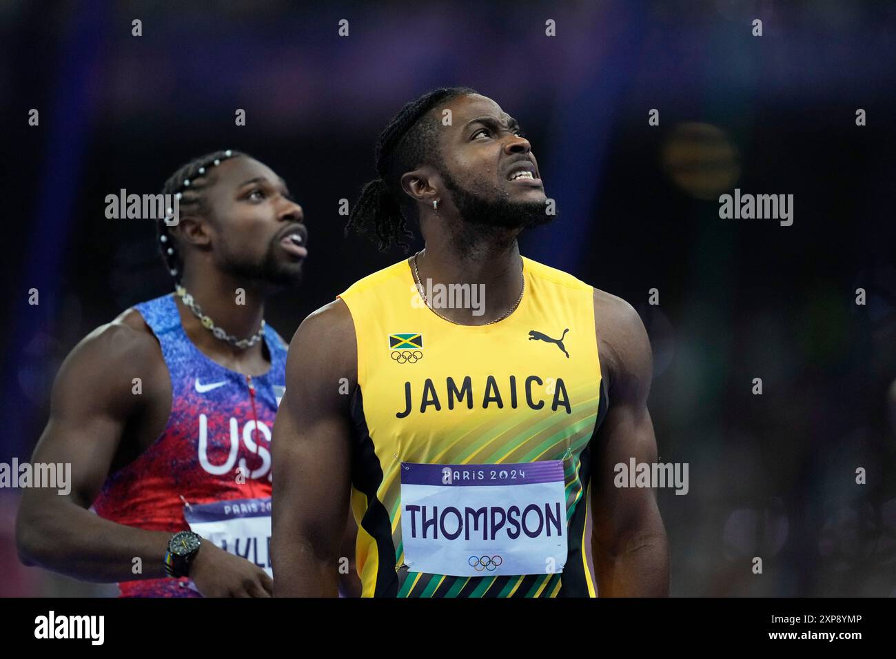 Kishane Thompson, of Jamaica, and Noah Lyles, of the United States ...