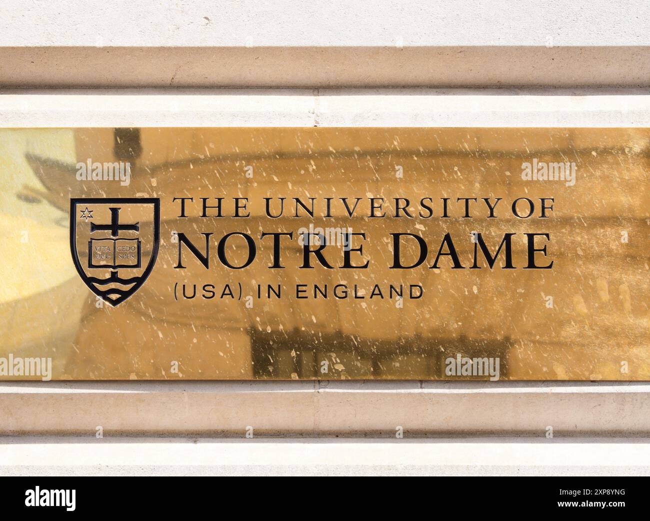 London, United Kingdom - June 25, 2024: Golden University of Notre Dame ...