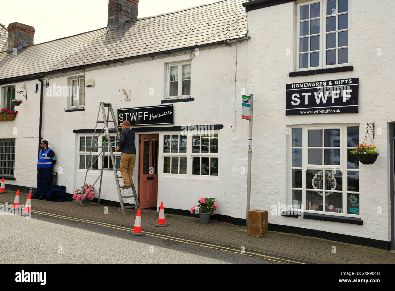 Crew behind the scenes at Llantwit Major during filming of Death Valley ...