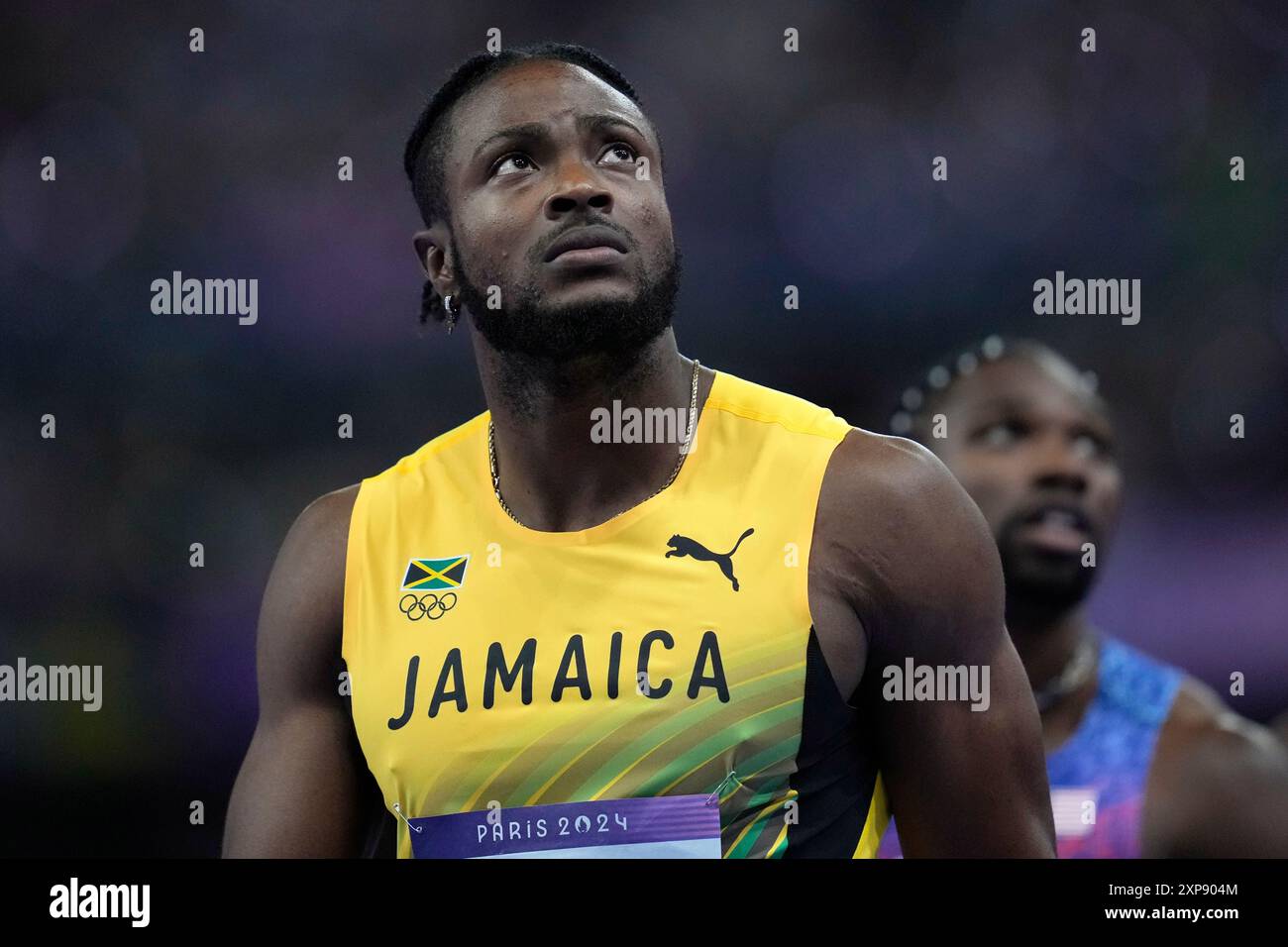 Kishane Thompson, of Jamaica, and Noah Lyles, of the United States, in ...