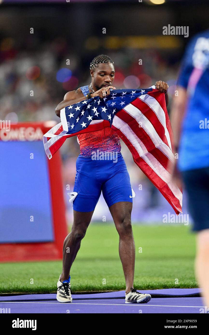 Paris, France. 03rd Aug, 2024. Noah Lyles of Team United States ...