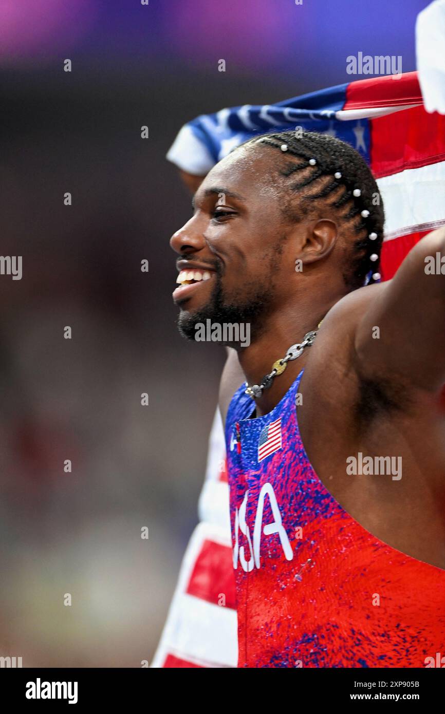 Paris, France. 03rd Aug, 2024. Noah Lyles of Team United States ...