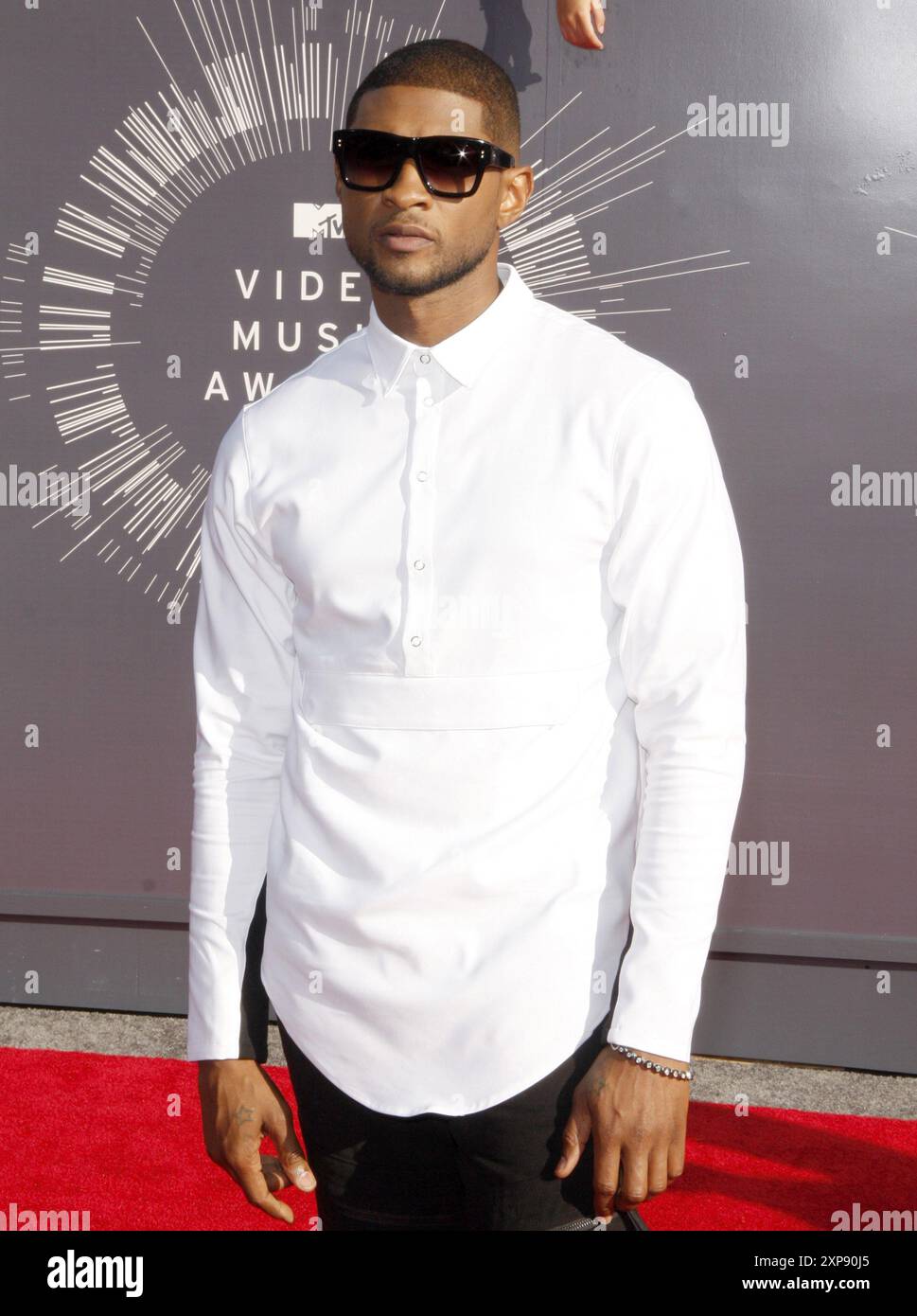 Usher at the 2014 MTV Video Music Awards held at the Forum in Los ...