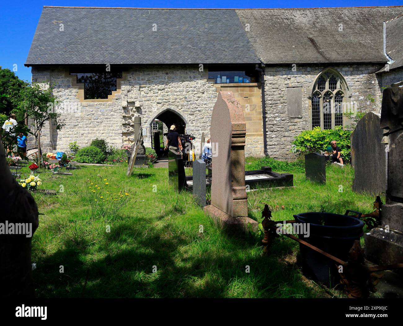 Behind the scenes at Llantwit Major during filming of Death Valley BBC ...