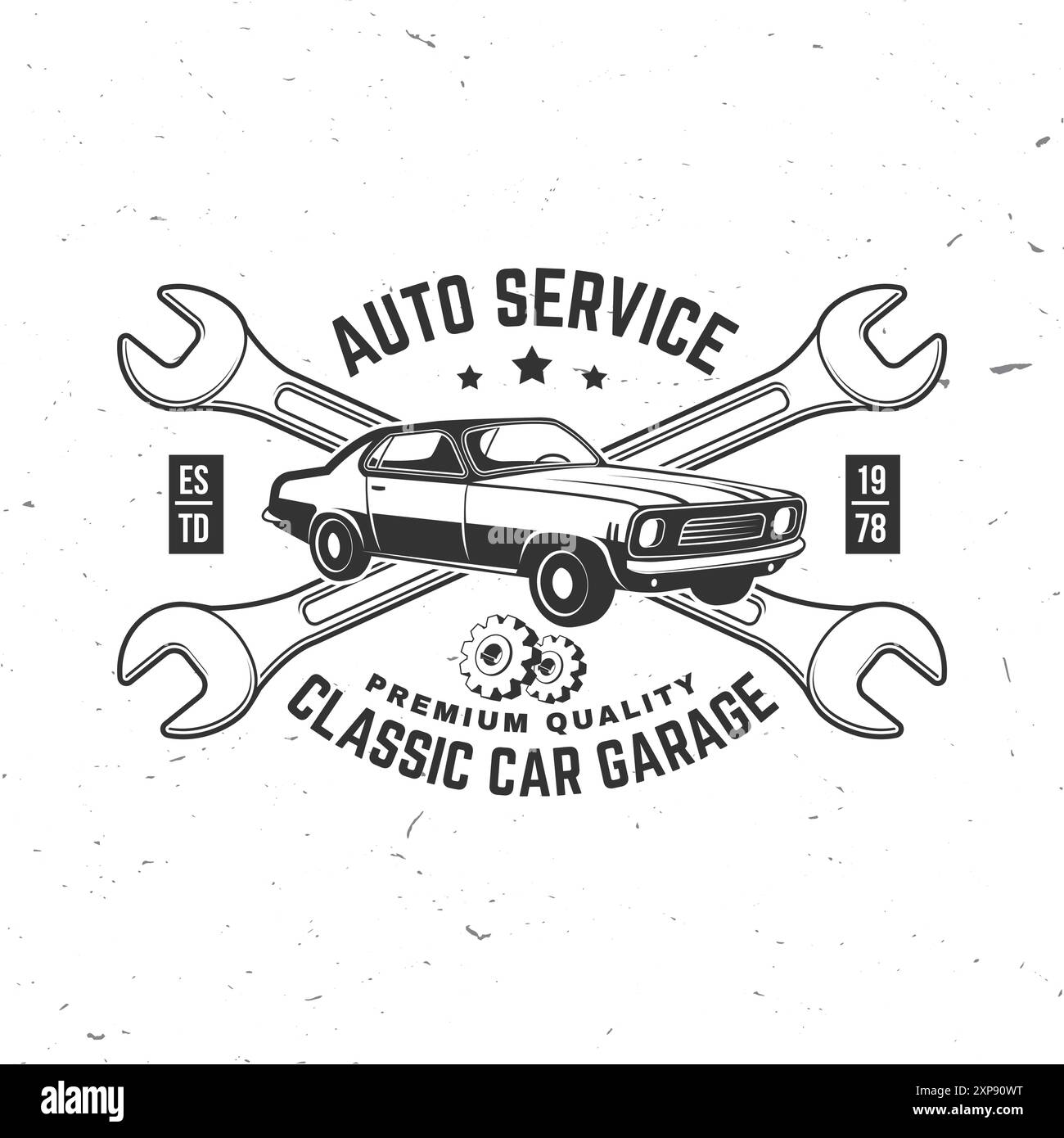 Auto service logo, emblems, badges and icons. Vector. Service car ...