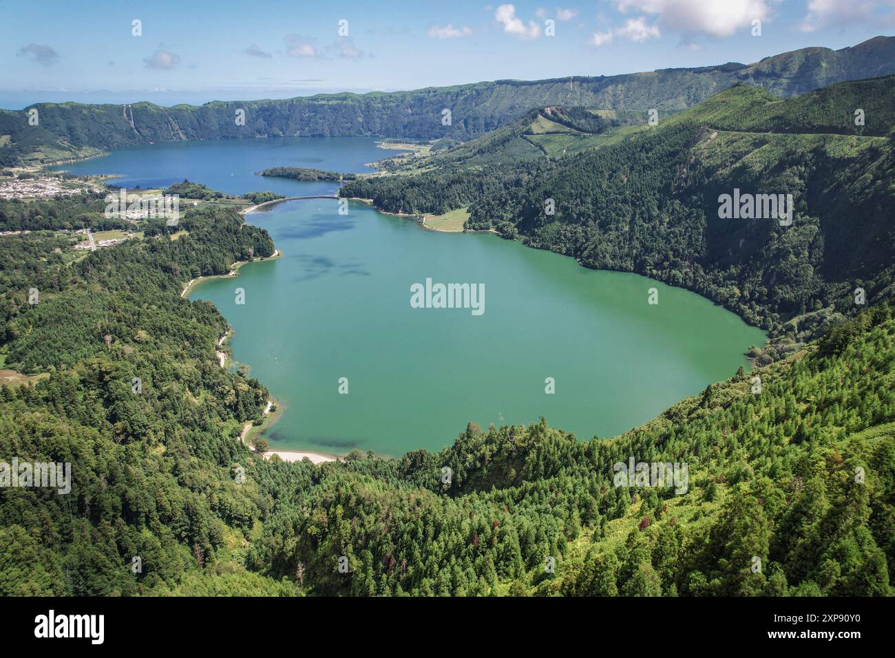 Aerial Drone capture of the iconic Vista do Rei viewpoint showcasing ...