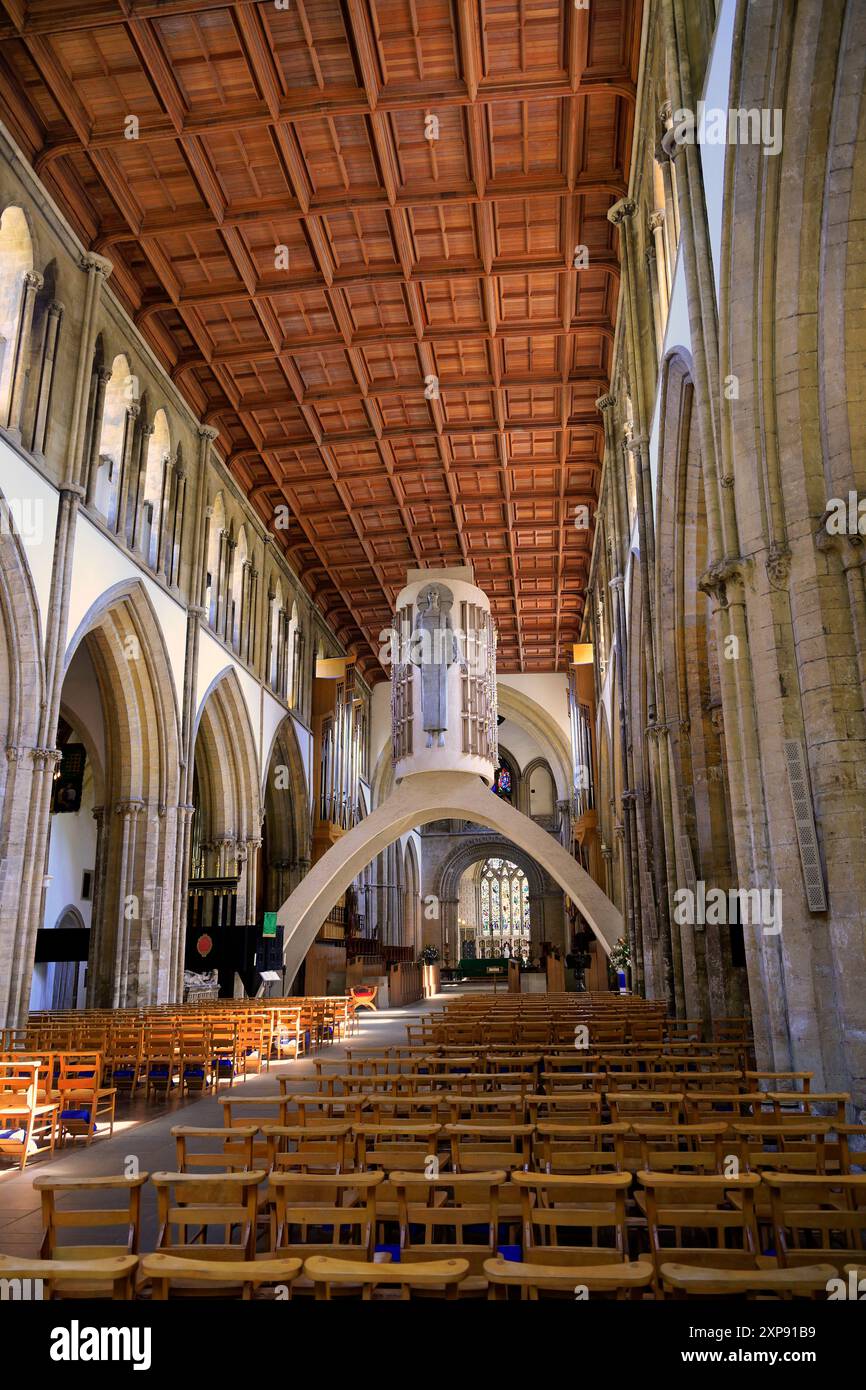 'Majestas' by Jacob Epstein, A large impressive sculpture depicting ...
