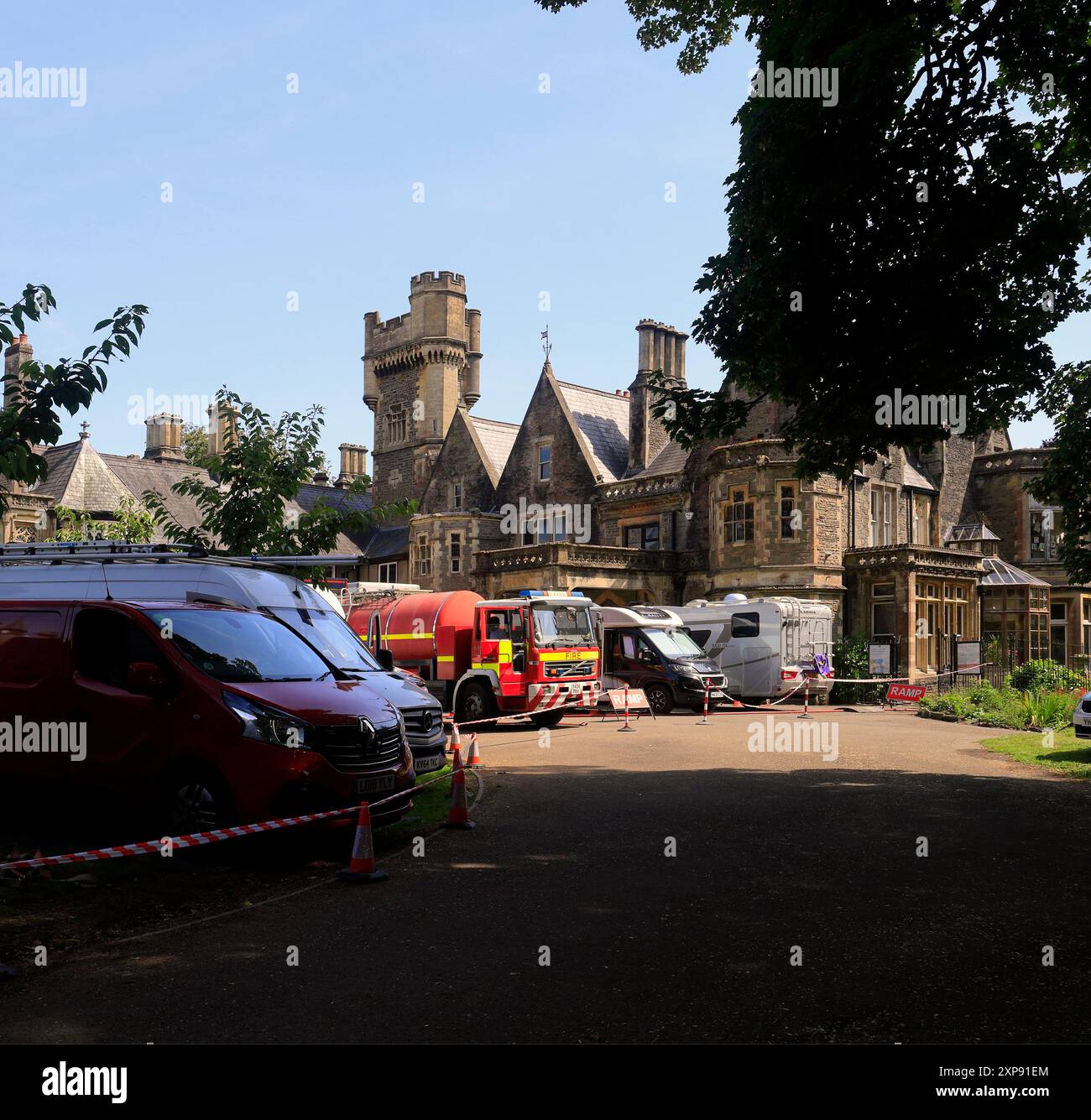 Insole Court, behind the scenes during filming of Death Valley BBC TV ...