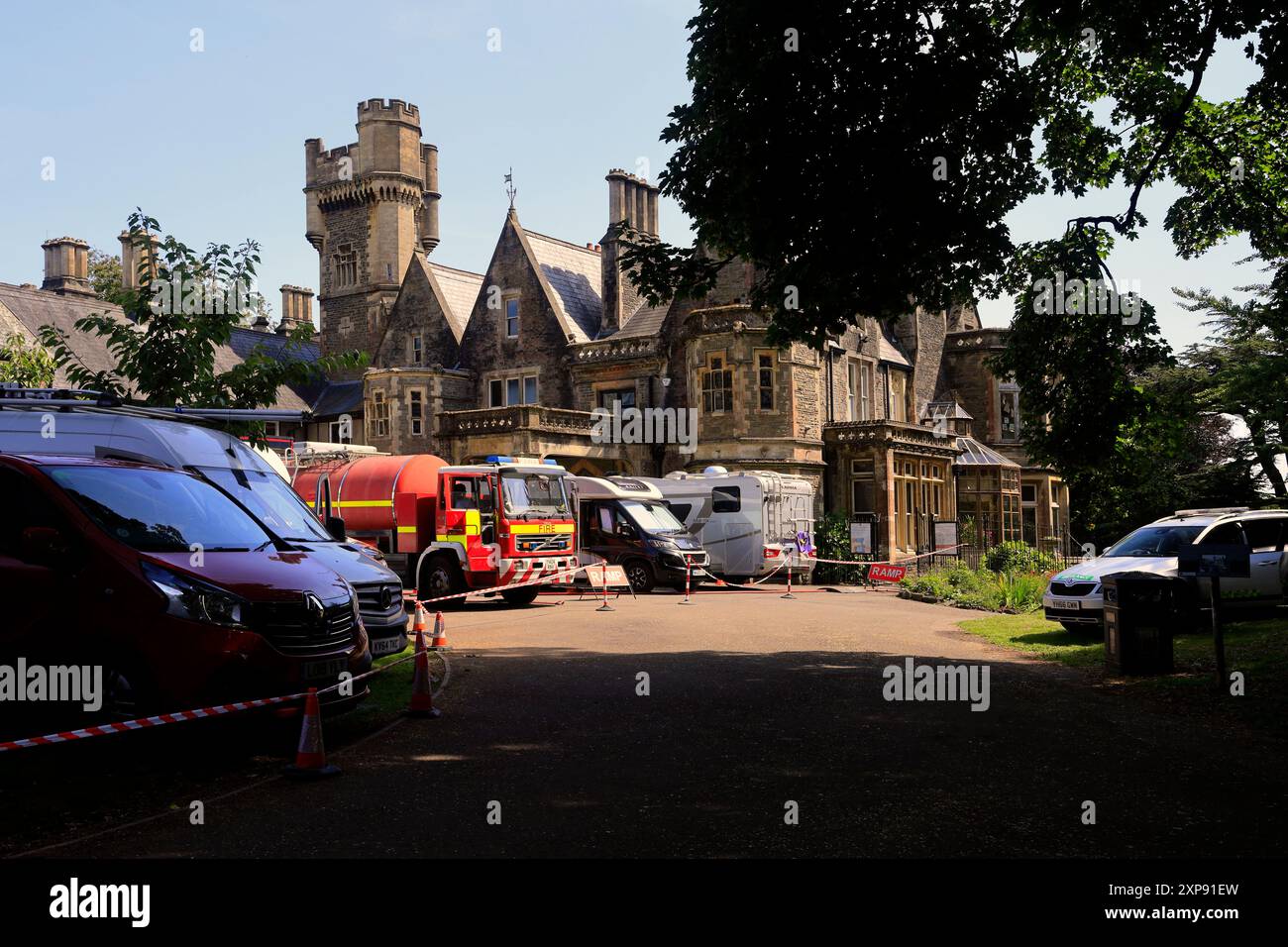 Insole Court, behind the scenes during filming of Death Valley BBC TV ...