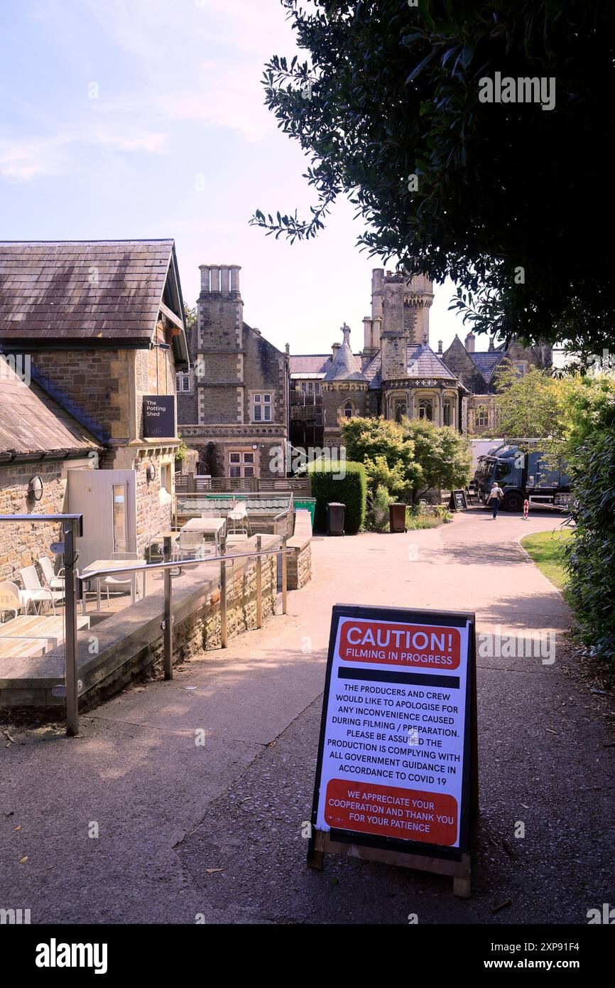 Insole Court, behind the scenes during filming of Death Valley BBC TV ...