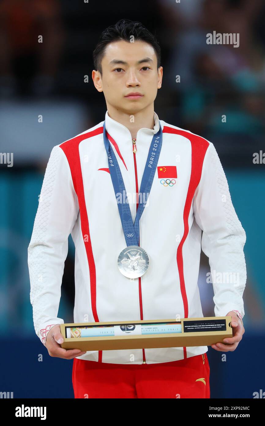 Paris, France. 4th Aug, 2024. Jingyuan Zou (CHN) Gymnastics - Artistic ...