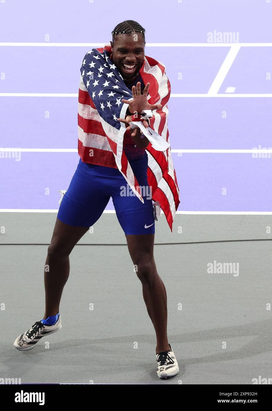Paris, France. 4th Aug, 2024. Noah Lyles of the United States ...