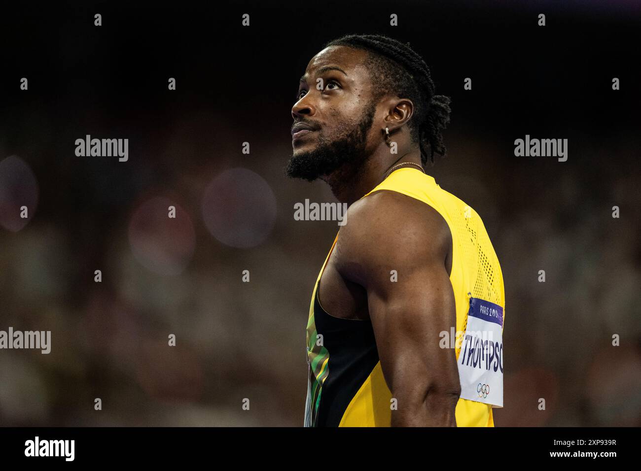 Kishane Thompson of, Jamaica. , . looks dejected after men's athletics ...