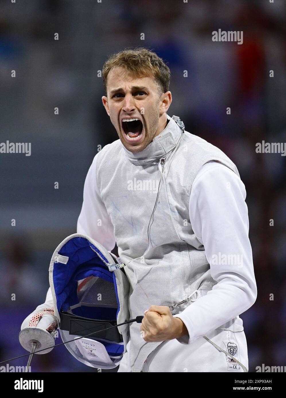 Paris, France. 4th Aug, 2024. Nick Itkin of the United States reacts ...