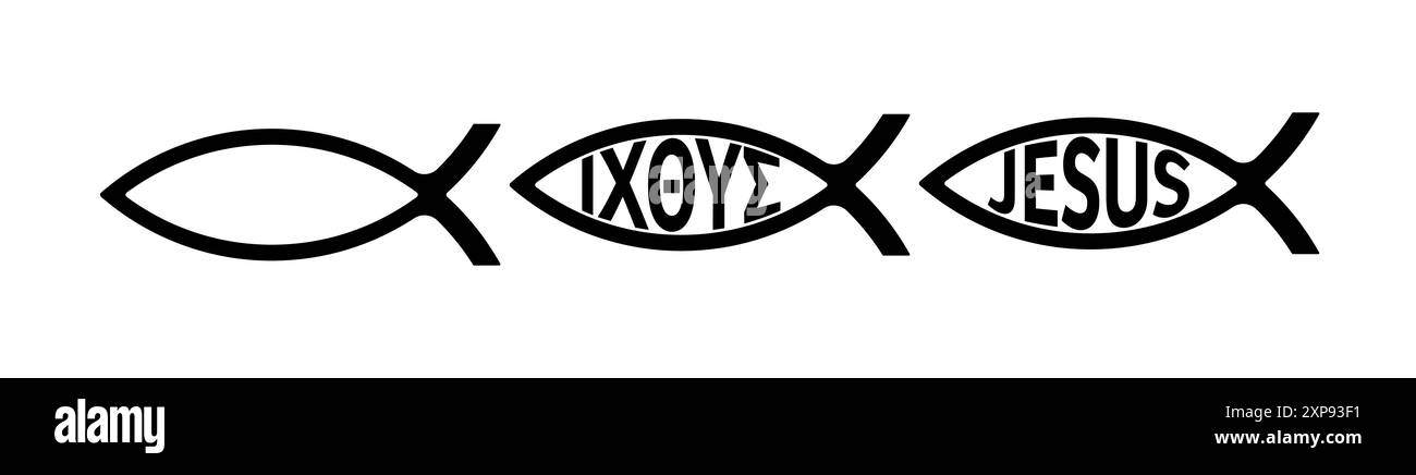 Jesus fish symbol with Greek acronym for Jesus Christ, God's Son ...