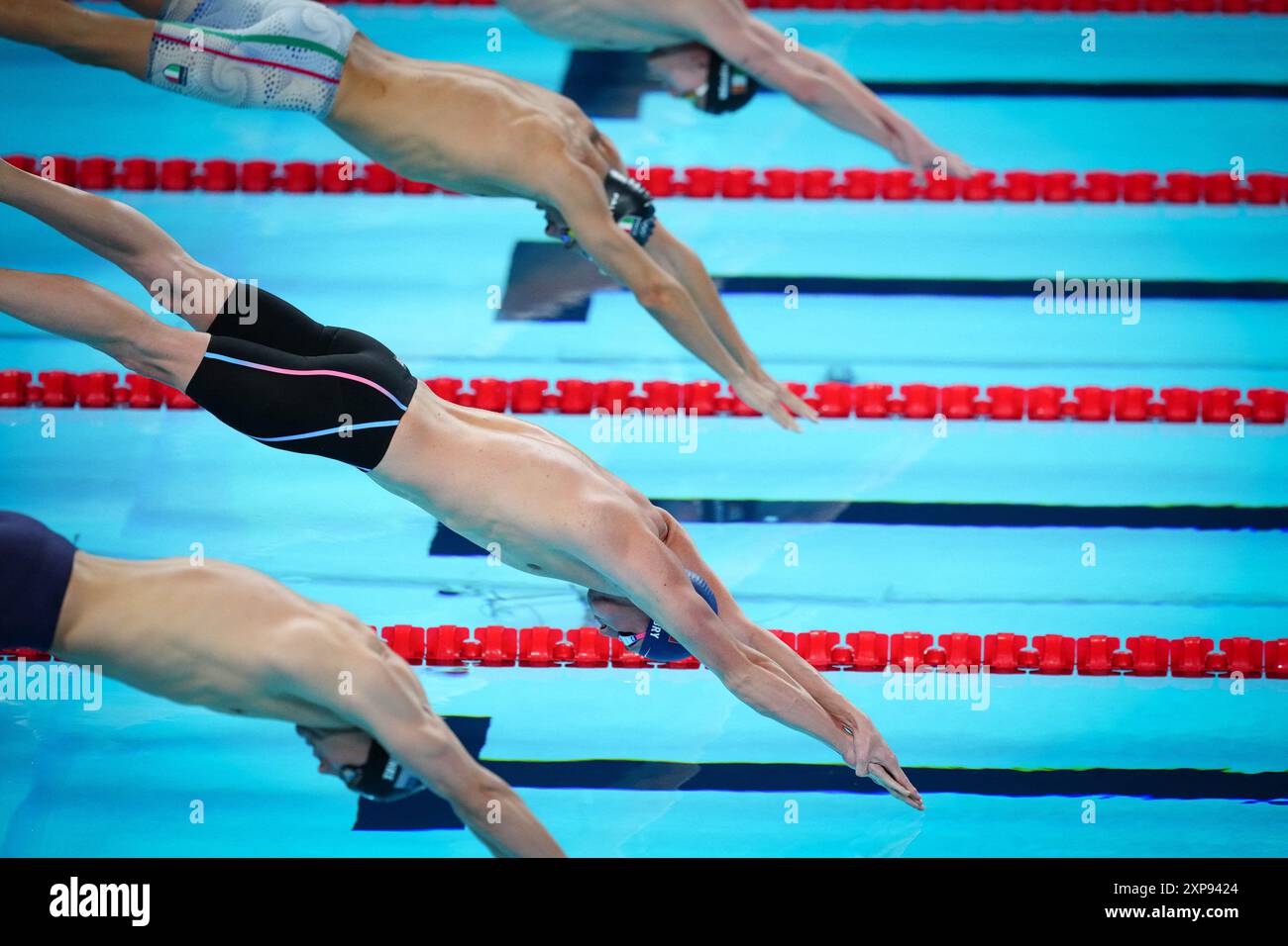 David AUBRY during a final of the Men’s 1500m Freestyle Final swimming ...