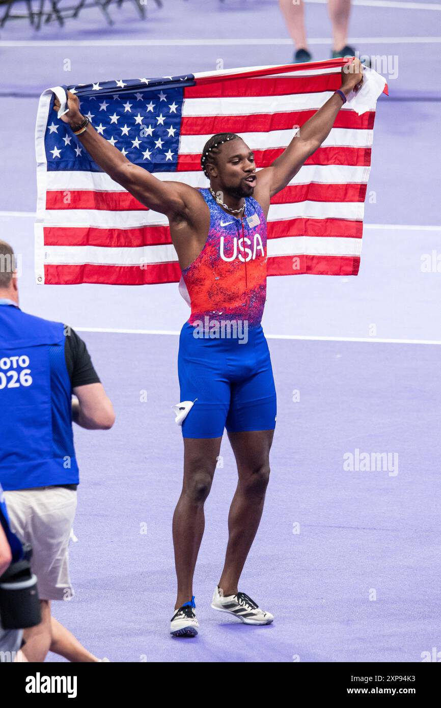 Noah Lyles (USA) Gold medal, Athletics, Men's 100m Final during the ...