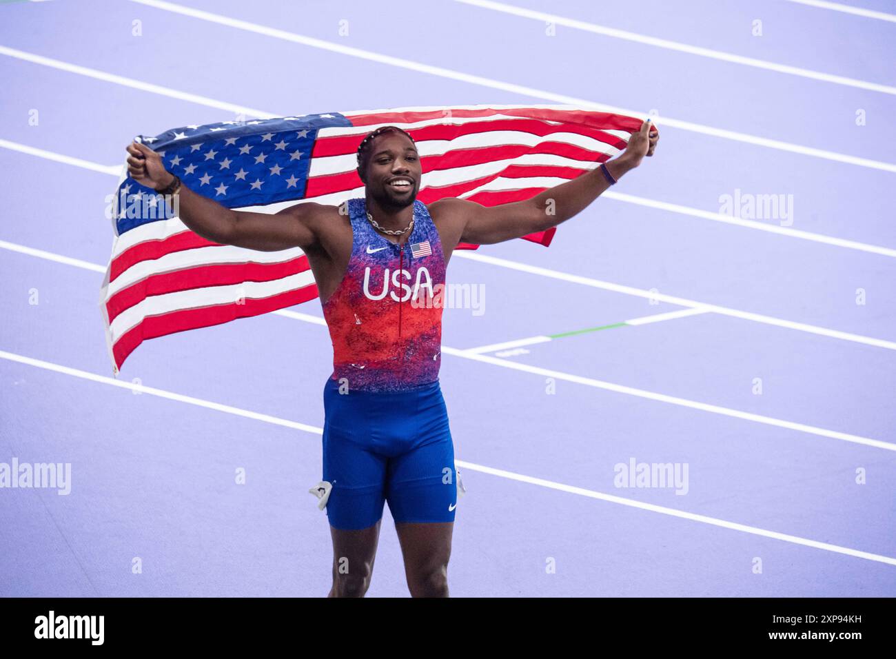 Noah Lyles (USA) Gold medal, Athletics, Men's 100m Final during the ...