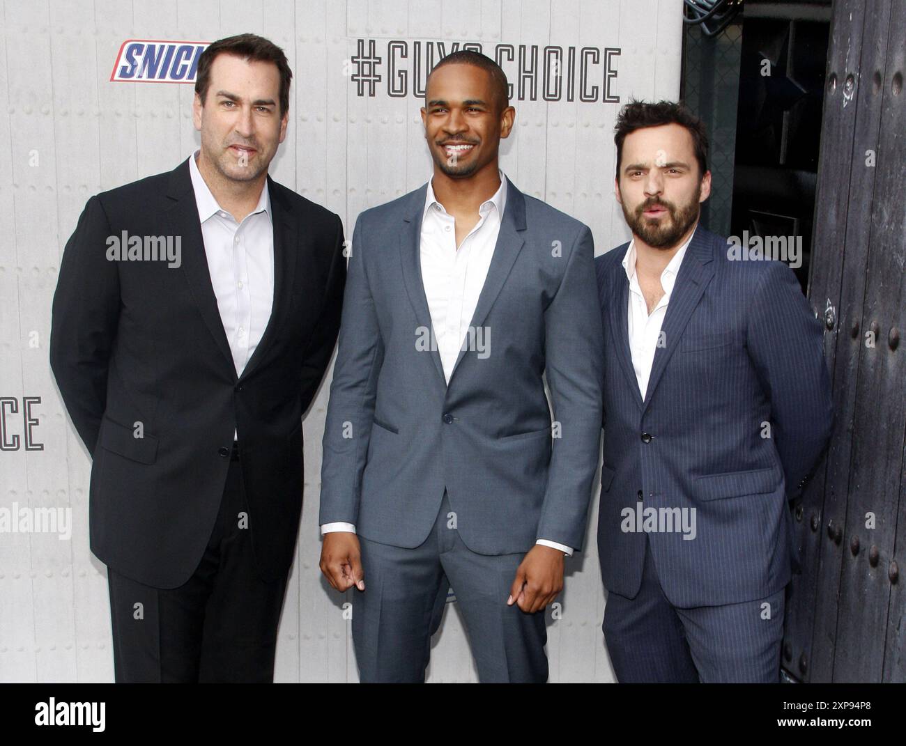 Jake Johnson, Damon Wayans Jr. and Rob Riggle at the Spike TV's 'Guys ...