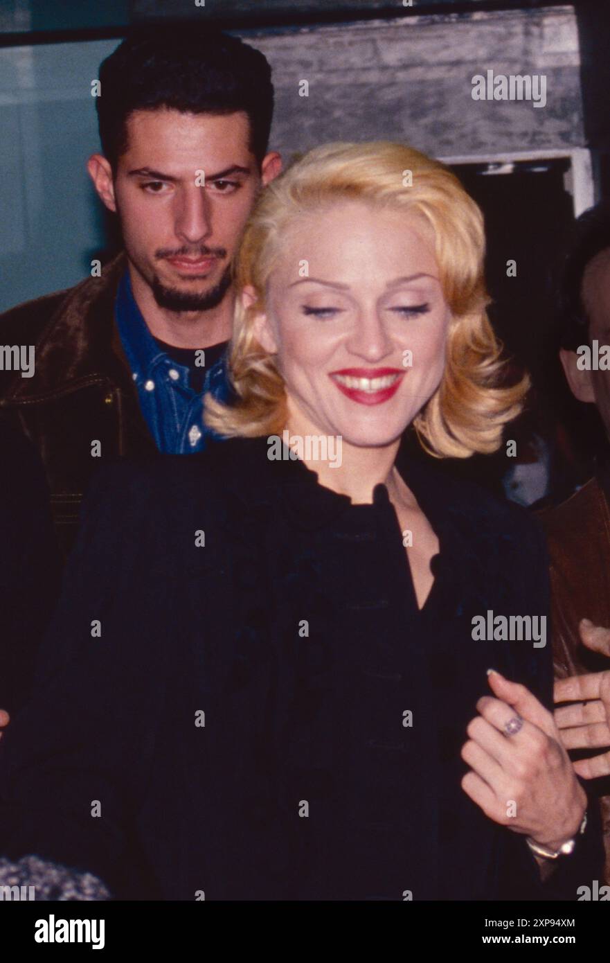 NEW YORK, NY- FEBRUARY 22: Guy Oseary and Madonna depart the SNL after ...