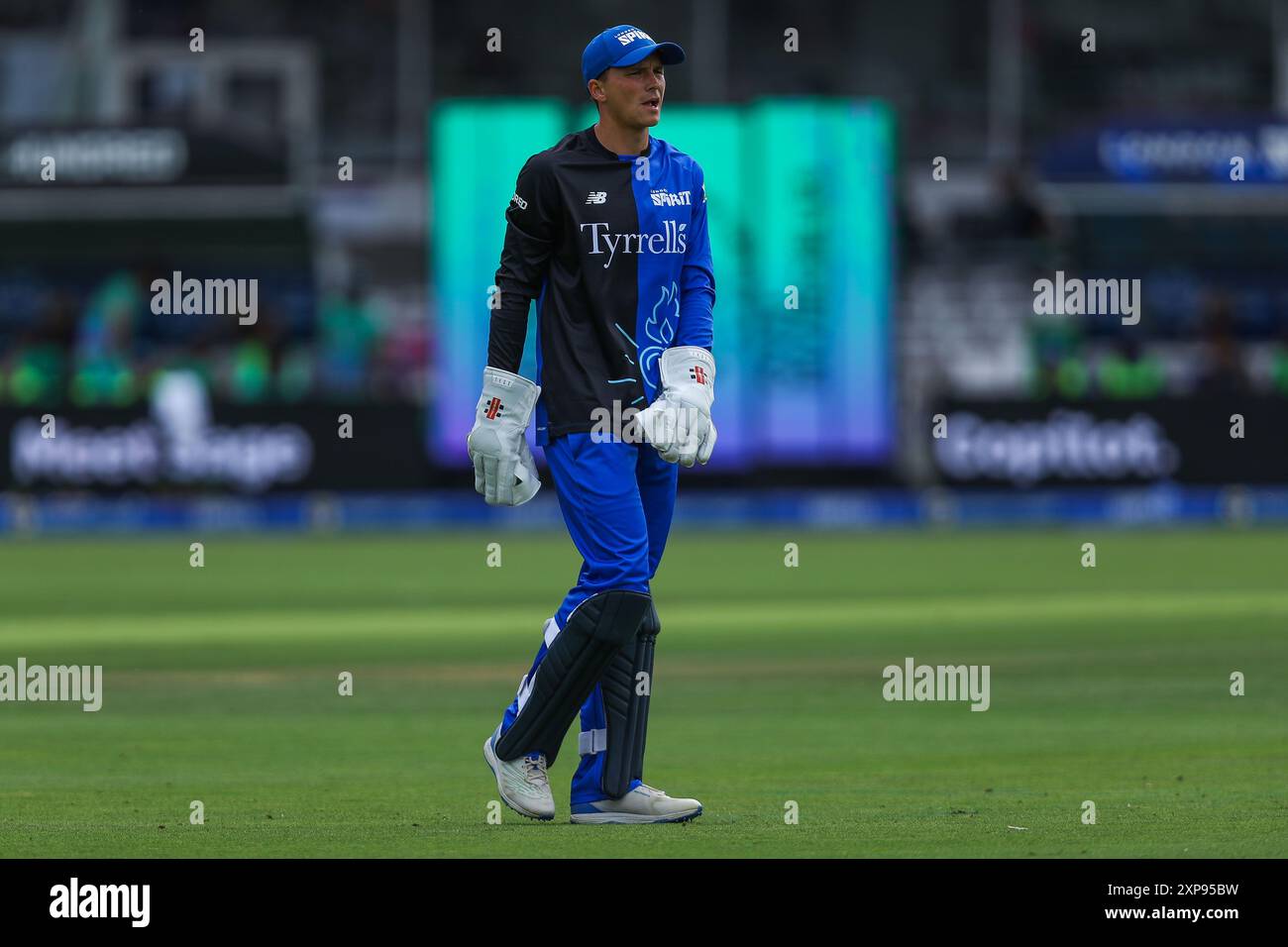 Micheal Pepper of London Spirit looks on during the The Hundred match ...