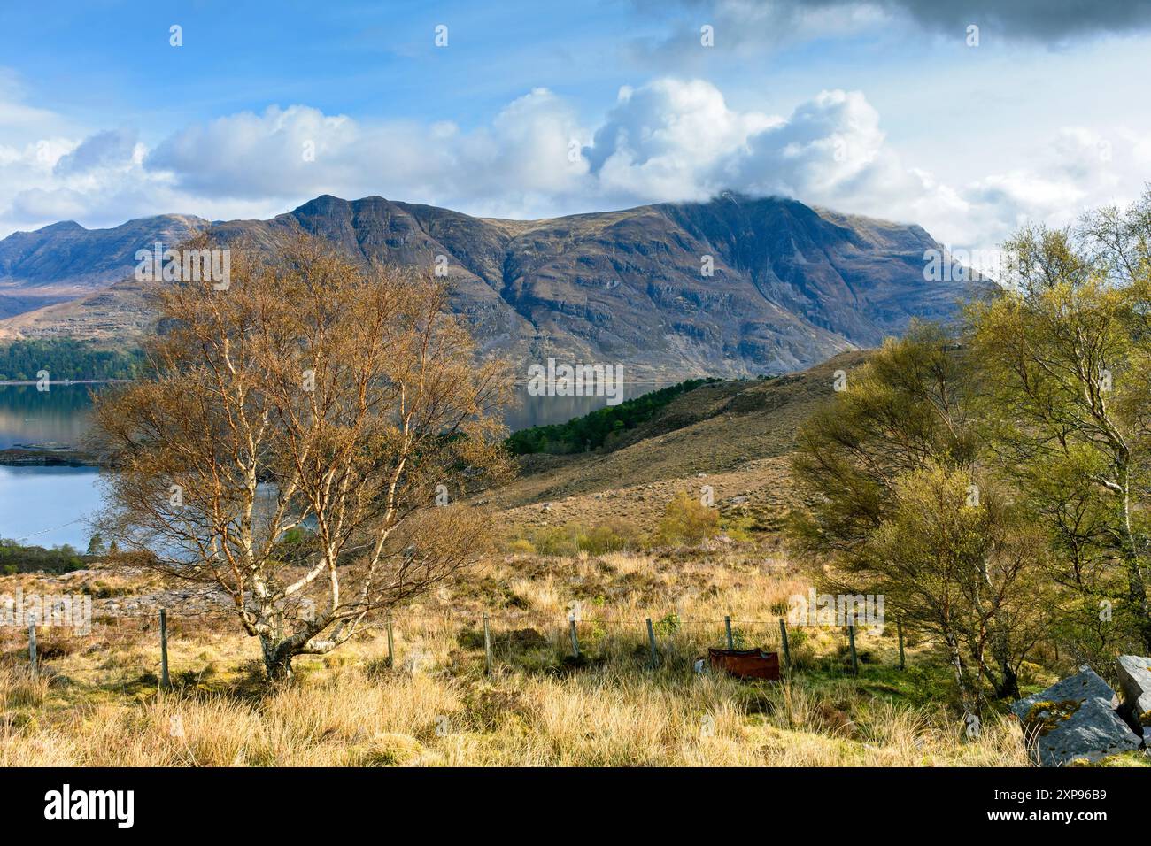 Liathach over Upper Loch Torridon, from the A896 road, Torridon ...
