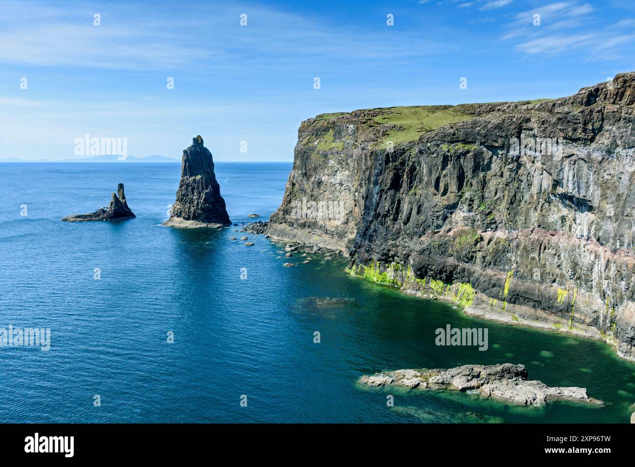 The sea stacks of Macleod's Maidens at the headland of Rubha na ...
