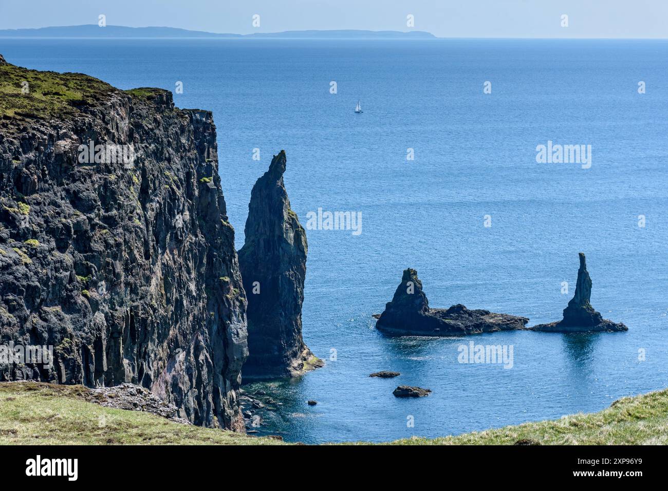 The sea stacks of Macleod's Maidens at the headland of Rubha na ...