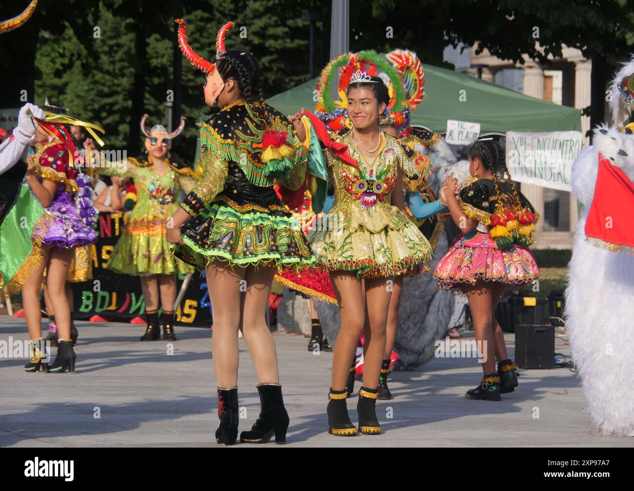 Festival of Bolivian traditions and customs in Piazza Matteotti Bergamo ...