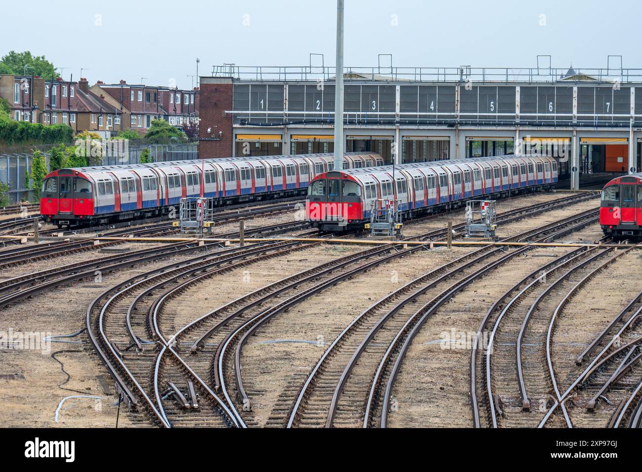 London, UK. July 15th 2024: View of Piccadilly Line trains stabled at ...