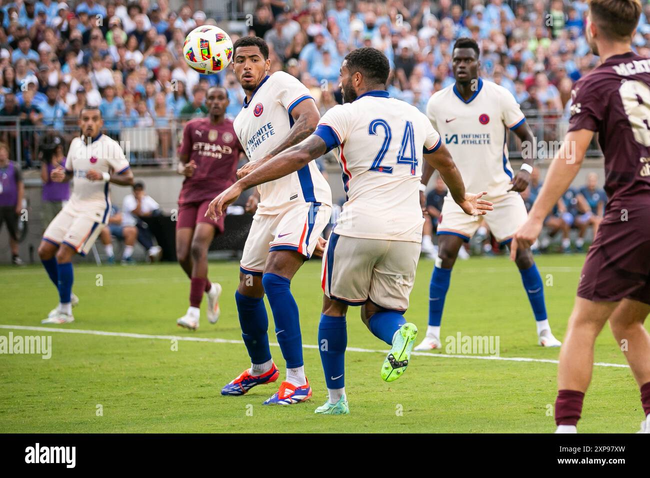 Columbus, Ohio, USA. 3rd August, 2024. Chelsea FC defender Levi Colwill ...