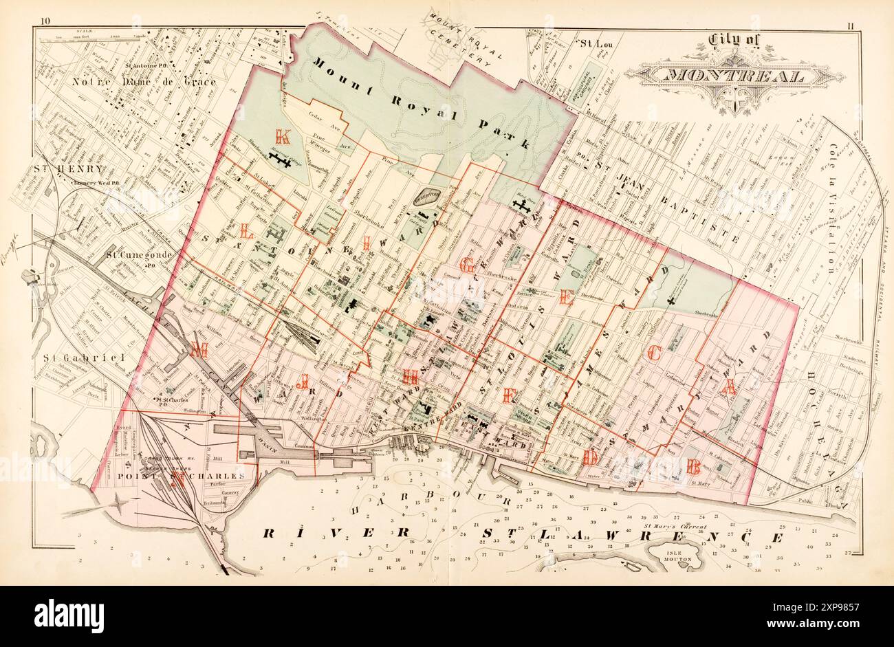 Old montreal quebec map hi-res stock photography and images - Alamy