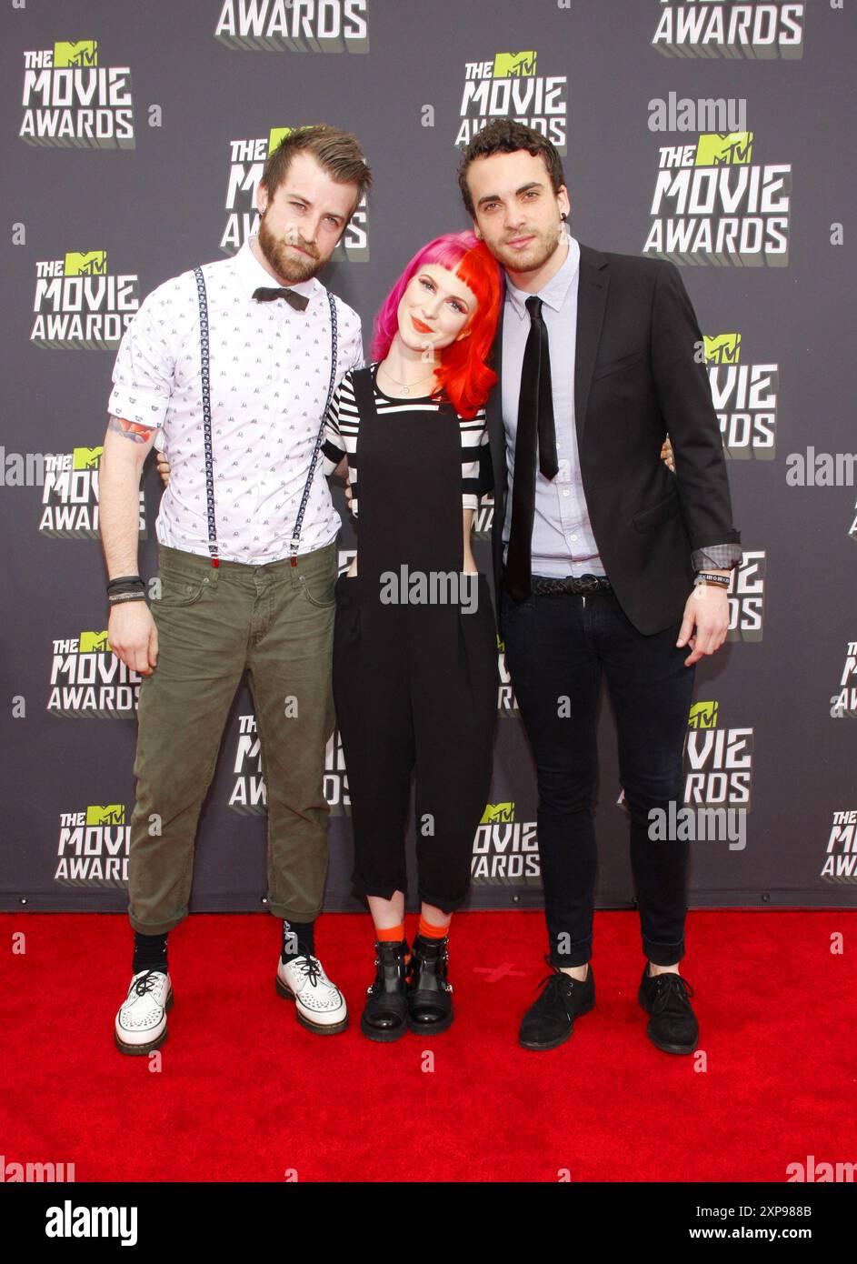 Paramore at the 2013 MTV Movie Awards held at the Sony Pictures Studios ...