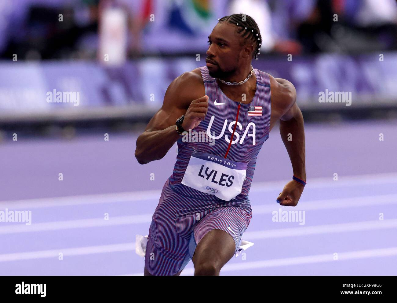Noah lyles 100 meter final hi-res stock photography and images - Alamy