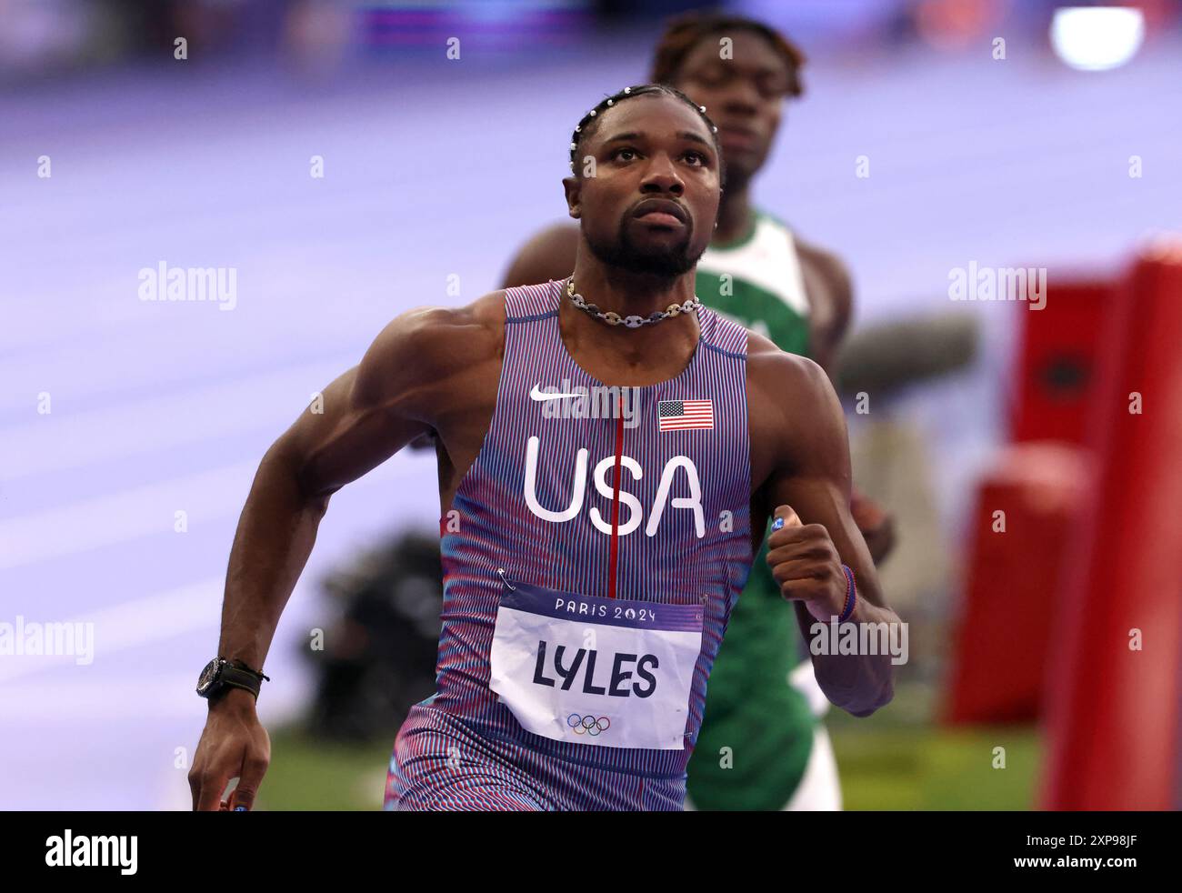 Noah lyles 100 meter final hi-res stock photography and images - Alamy