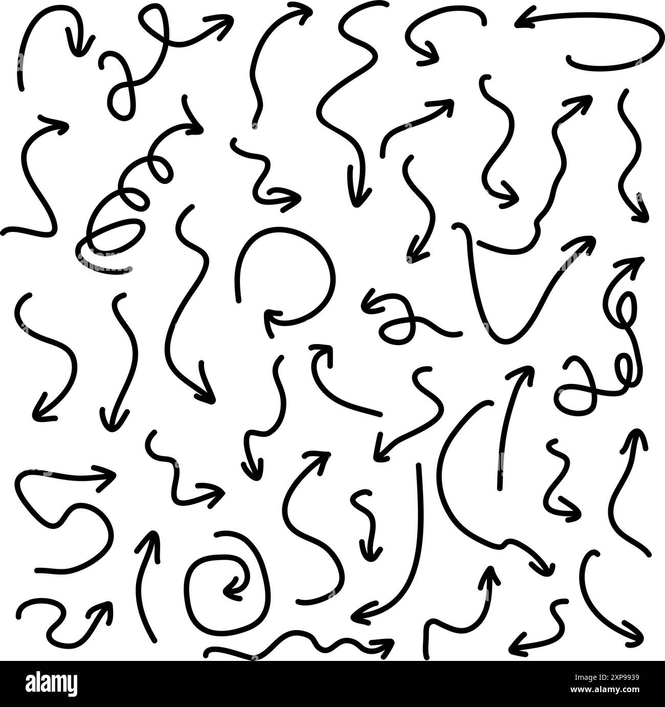 Black arrow drawn in hi-res stock photography and images - Alamy